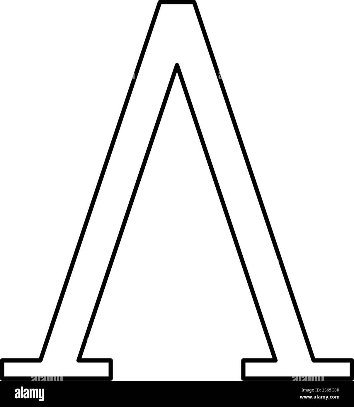 Lambda greek symbol capital letter uppercase font icon outline black ...
