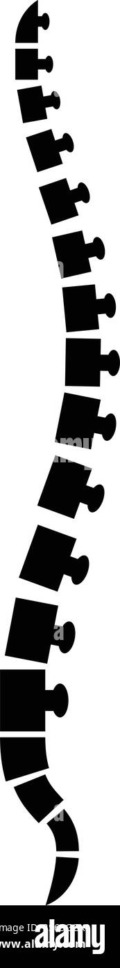 Spine human Spinal Lateral view Vertebras Dorsal vertebrae icon black ...