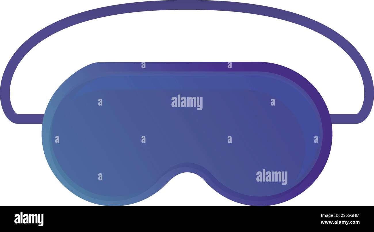 Blue sleeping mask icon. Cartoon of blue sleeping mask vector icon for ...