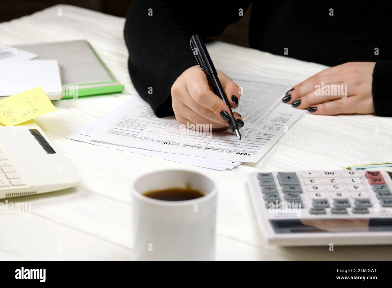 Accountant fill American tax form 1040 Individual income tax return in ...