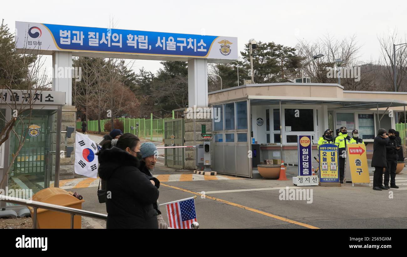 A photo shows the entrance gate of Seoul Detention Center where South ...