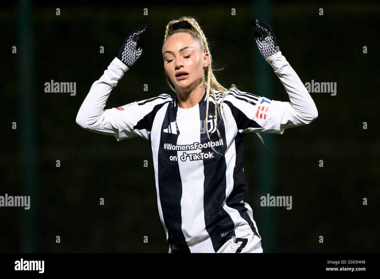Alisha Lehmann of Juventus FC reacts during the Women's Coppa Italia ...