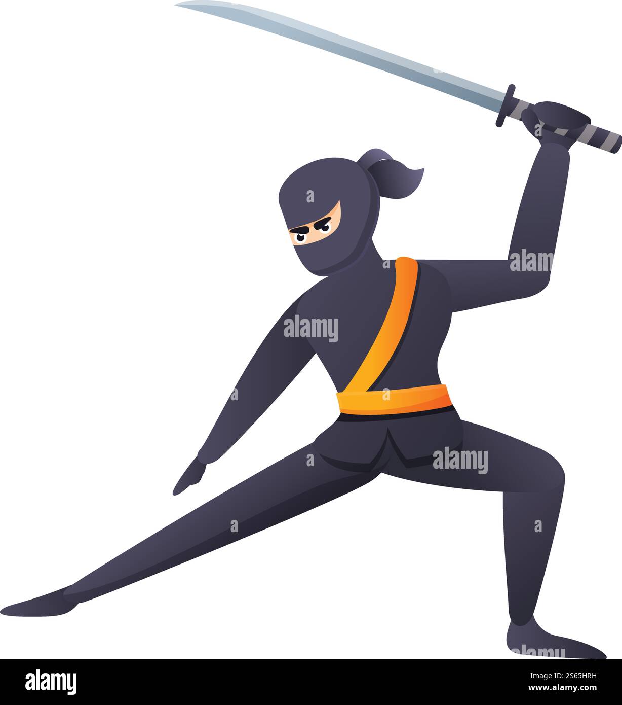 Samurai fighter icon. Cartoon of samurai fighter vector icon for web ...