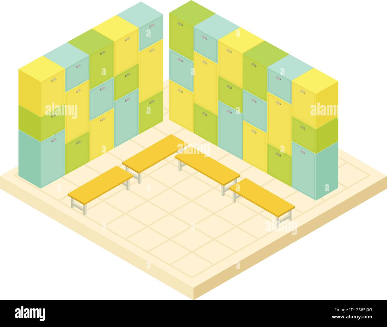 Locker room icon. Isometric of locker room vector icon for web design ...