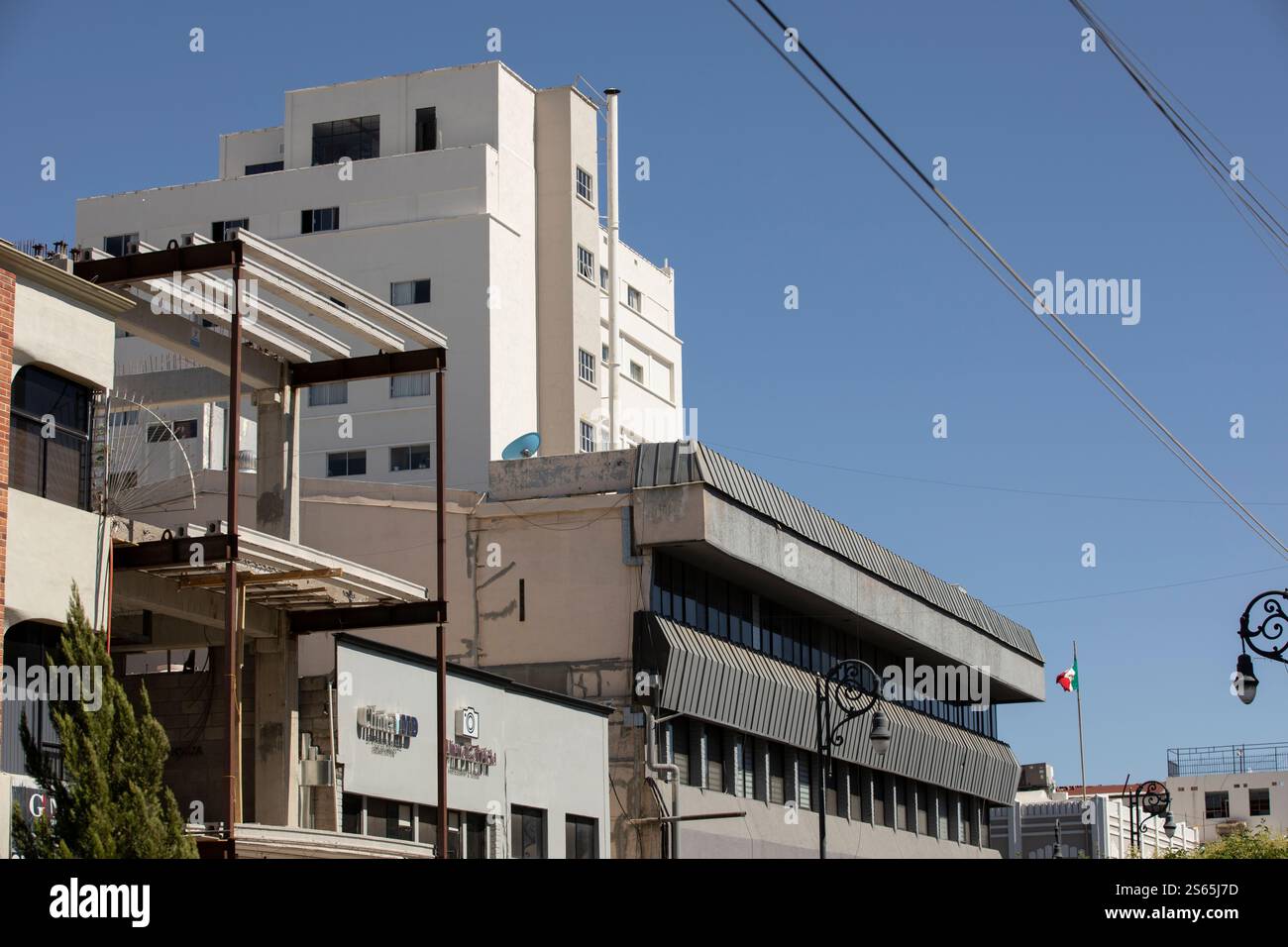 Heroica Nogales, Sonora, Mexico - May 29, 2022: Afternoon sun shines on ...