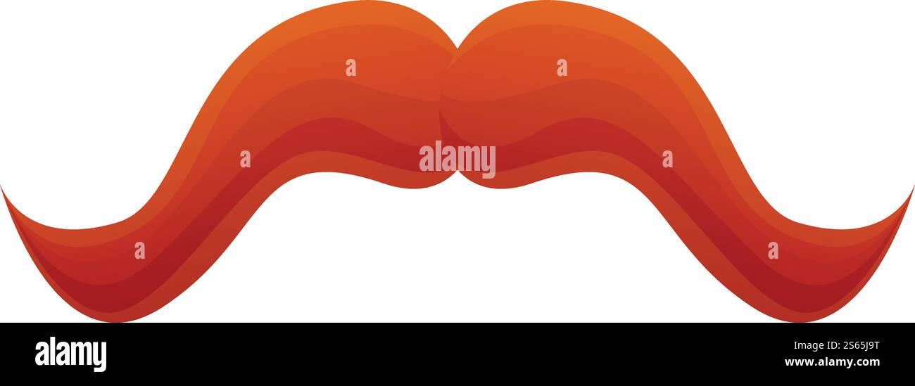 Facial mustachios icon. Cartoon of facial mustachios vector icon for ...