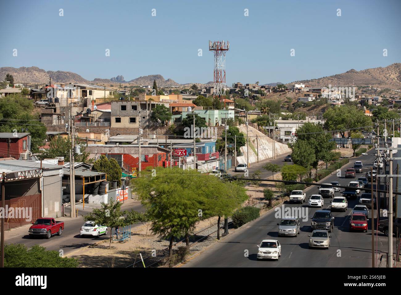 Heroica Nogales, Sonora, Mexico - May 29, 2022: Afternoon traffic ...