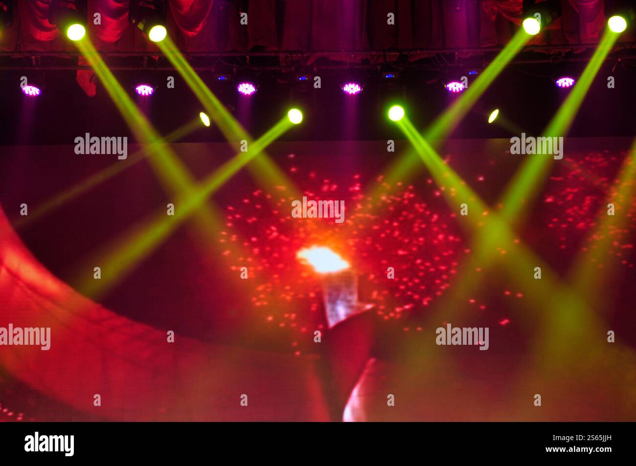 Stage lighting effect in the dark, close-up pictures Stock Photo - Alamy