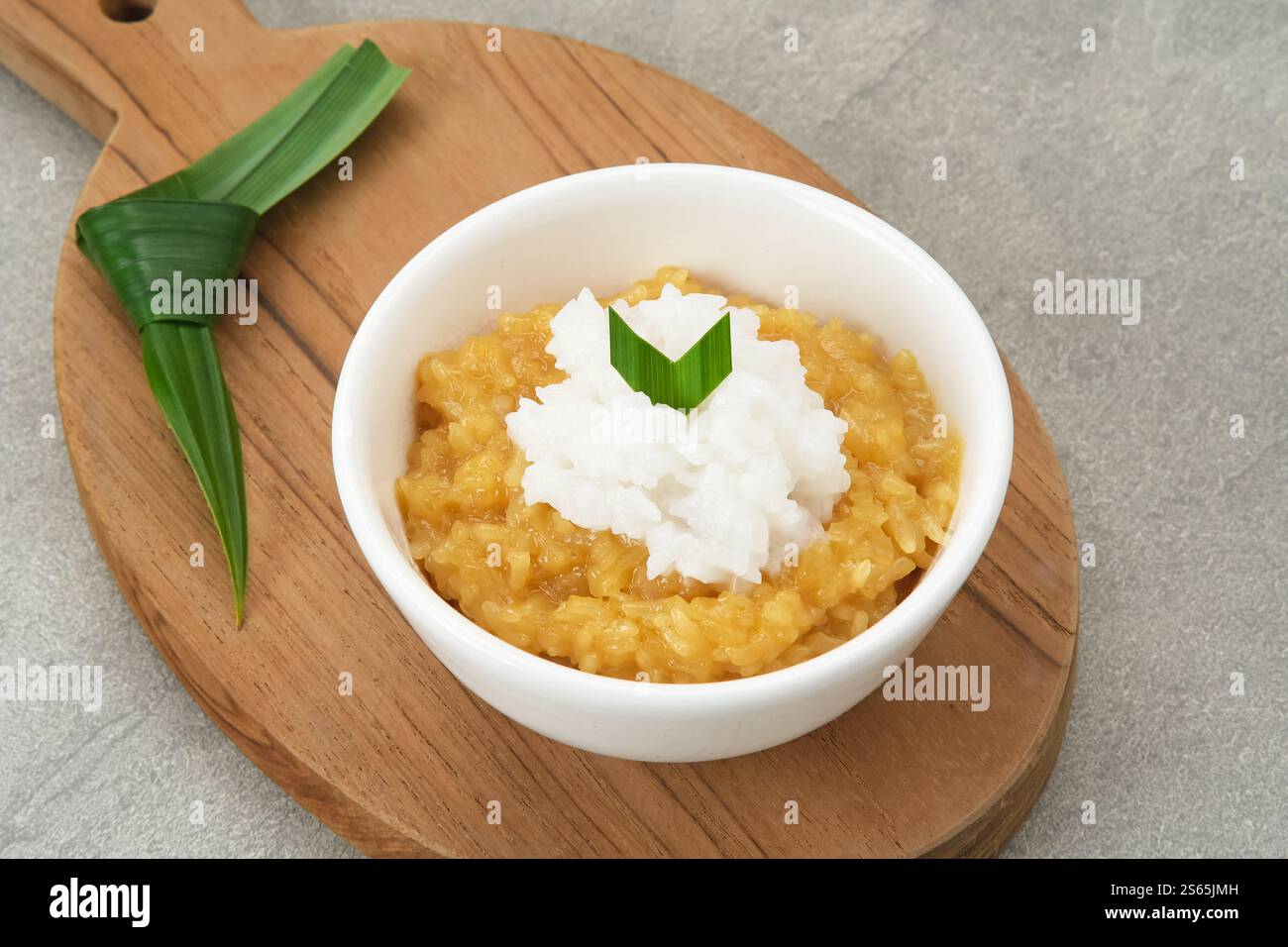 Bubur Merah Putih. Made from rice, brown sugar, coconut milk, pandan ...