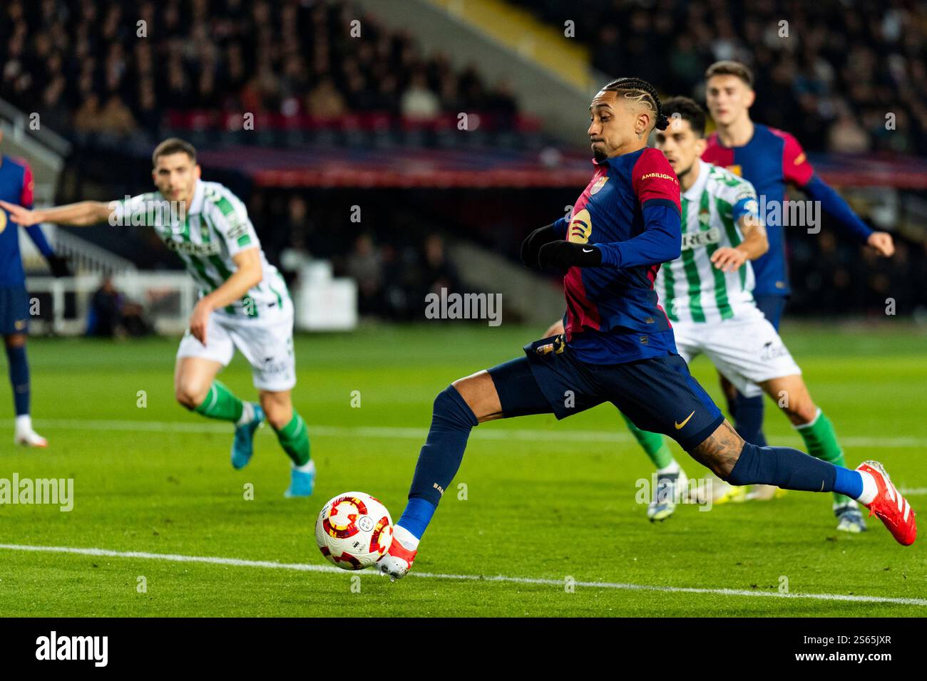 Raphina (FC Barcelona) in action during the Kings Cup football match ...