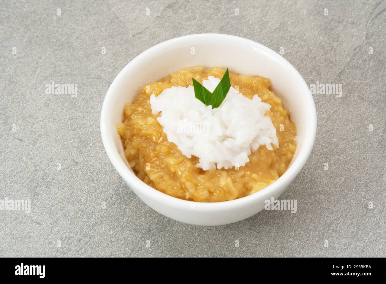 Bubur Merah Putih. Made from rice, brown sugar, coconut milk, pandan ...