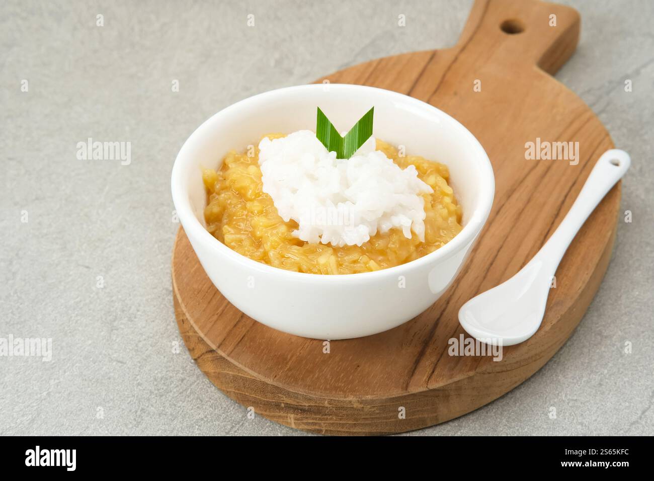 Bubur Merah Putih. Made from rice, brown sugar, coconut milk, pandan ...