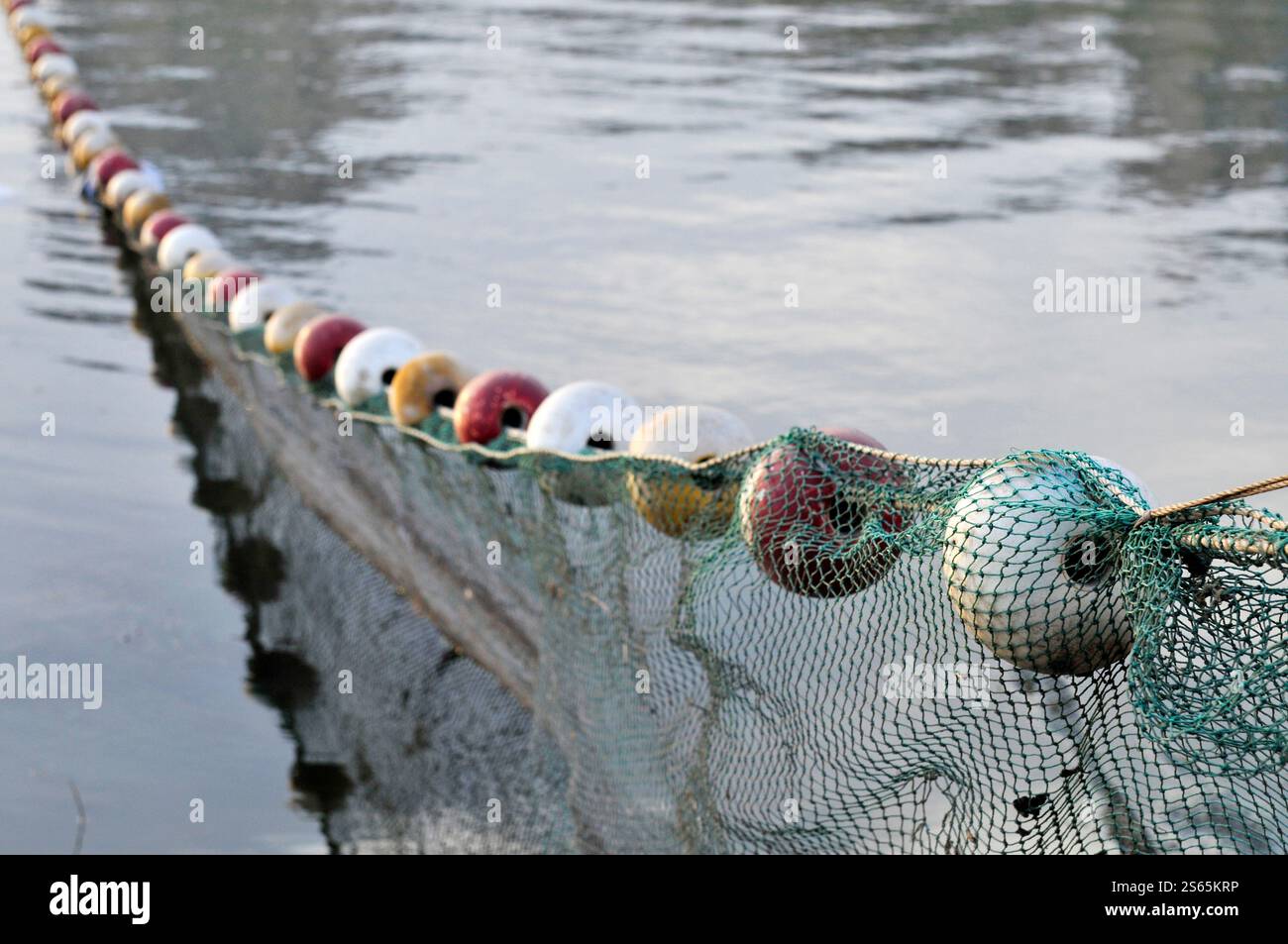 The nets and the river float Stock Photo - Alamy