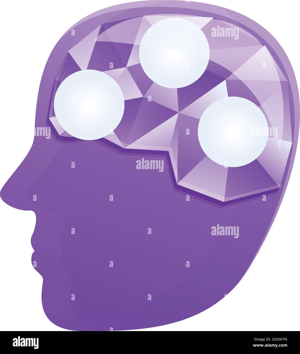 Digital ai brain icon. Cartoon of digital ai brain vector icon for web ...