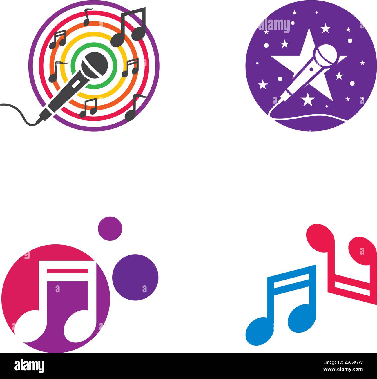 Music note logo Vector template Stock Vector Image & Art - Alamy