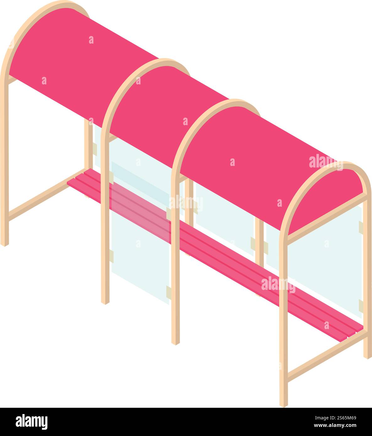 Bus stop icon. Isometric of bus stop vector icon for web design ...