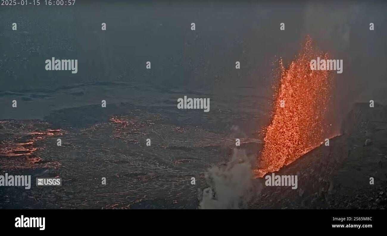 This image taken from video provided by United States Geological Survey ...