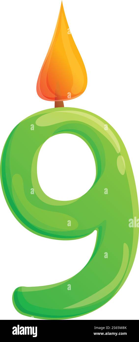 Number 9 birthday candle clipart hi-res stock photography and images ...