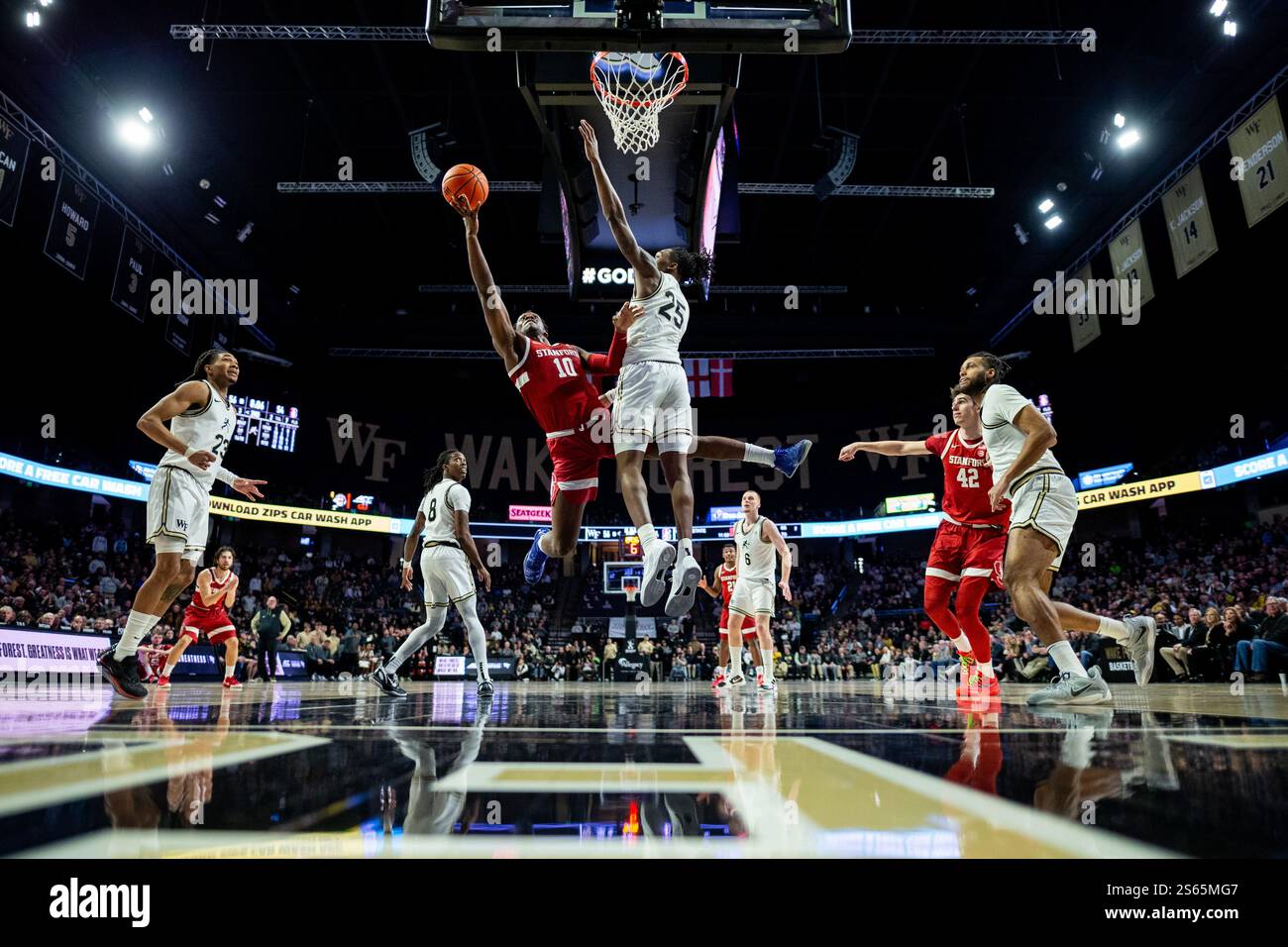 Winston-Salem, NC, USA. 15th Jan, 2025. Stanford forward Chisom Okpara ...