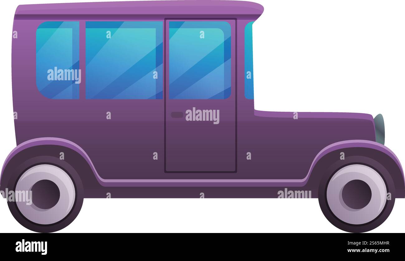 Gangster old car icon. Cartoon of gangster old car vector icon for web ...