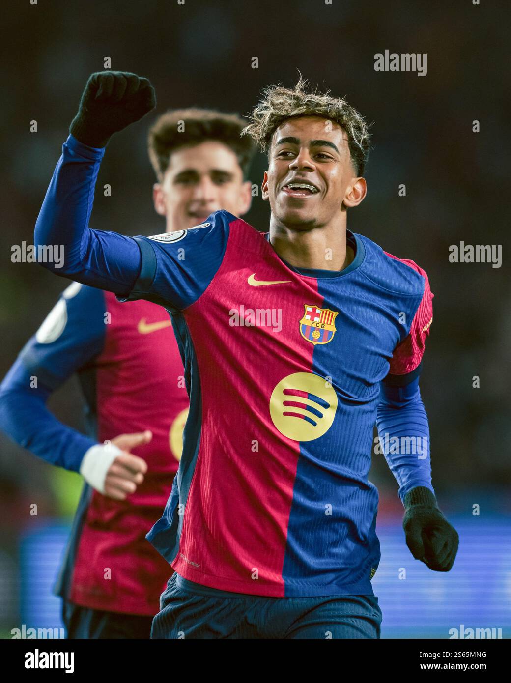 Barcelona, Spain. 15th Jan, 2025. Lamine Yamal of FC Barcelona ...