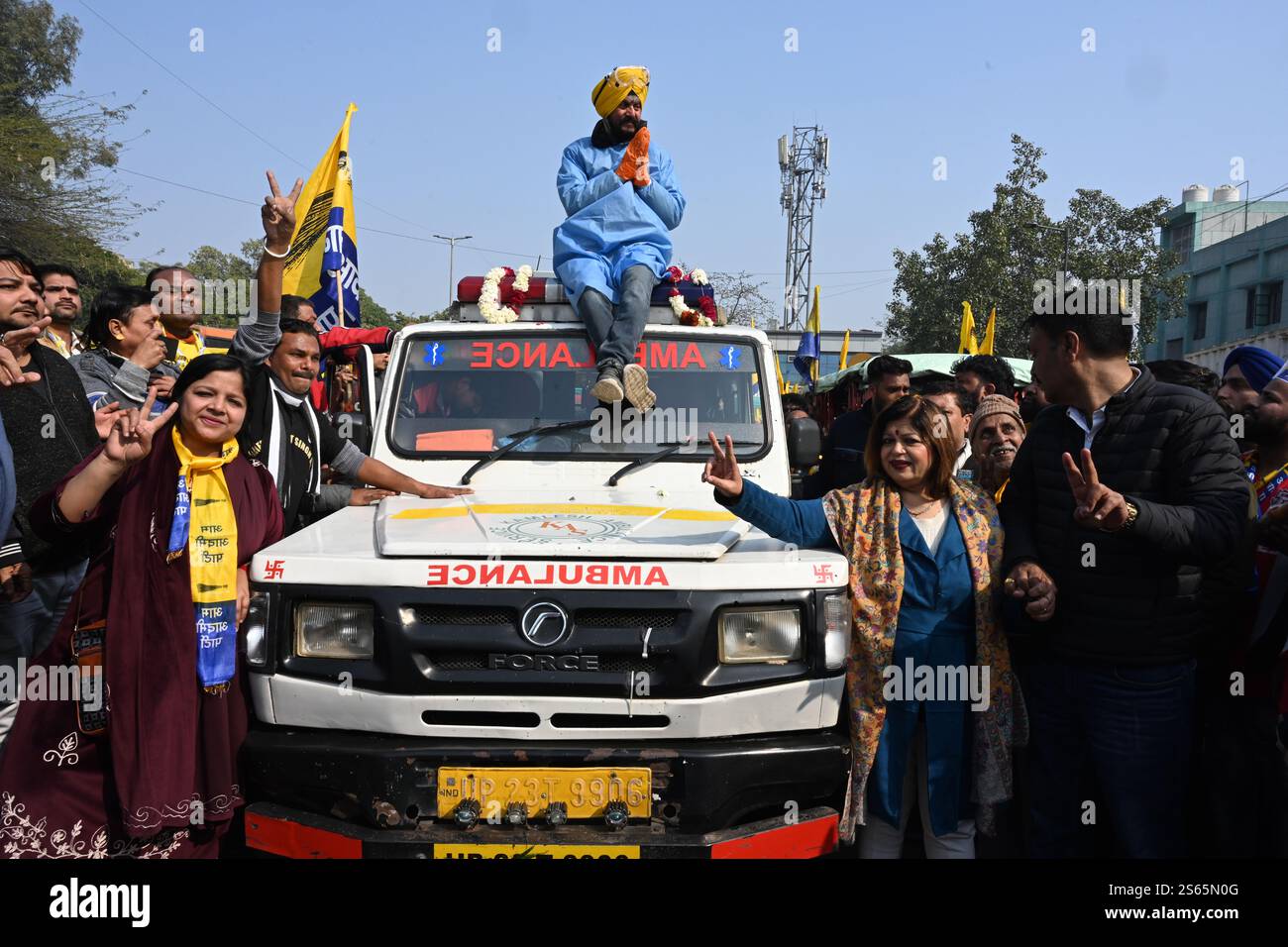 NEW DELHI, INDIA - JANUARY 14: AAP candidate from Shahdara assembly ...