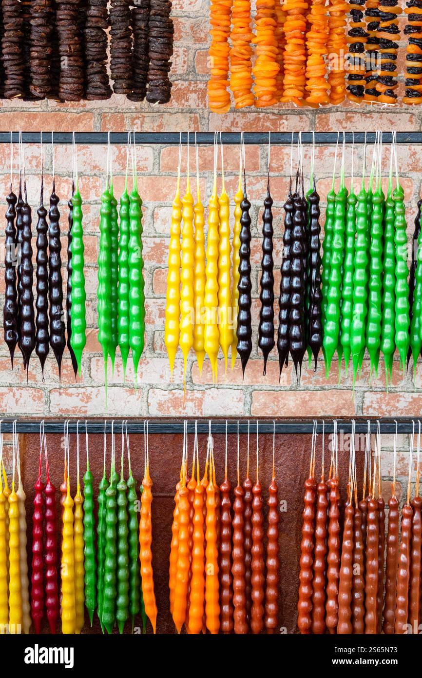 travel to Georgia - various Kakhetian churchela (traditional Georgian ...