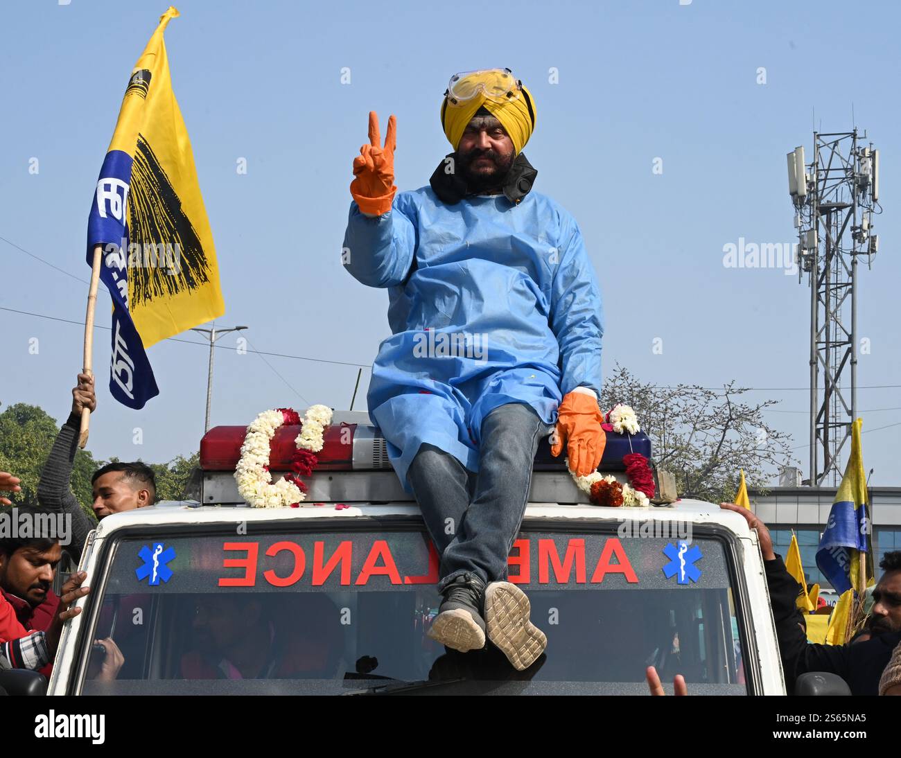 NEW DELHI, INDIA - JANUARY 14: AAP candidate from Shahdara assembly ...