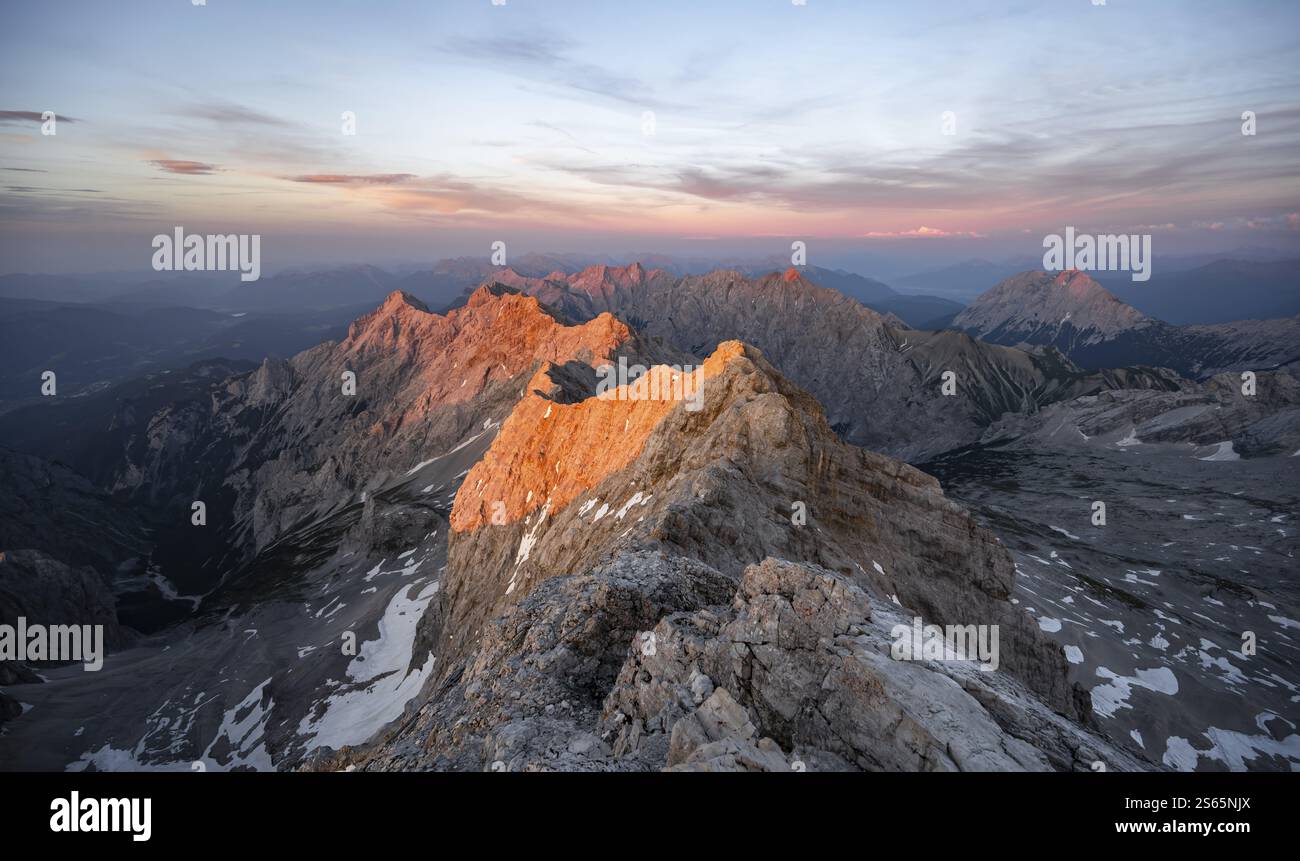 Impressive rocky mountain landscape, steep mountain ridge ...