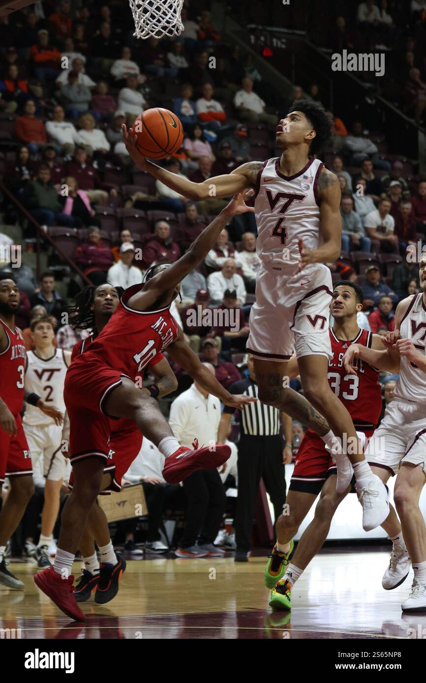 January 15, 2025: Virginia Tech Hokies guard Rodney Brown Jr. (4 ...