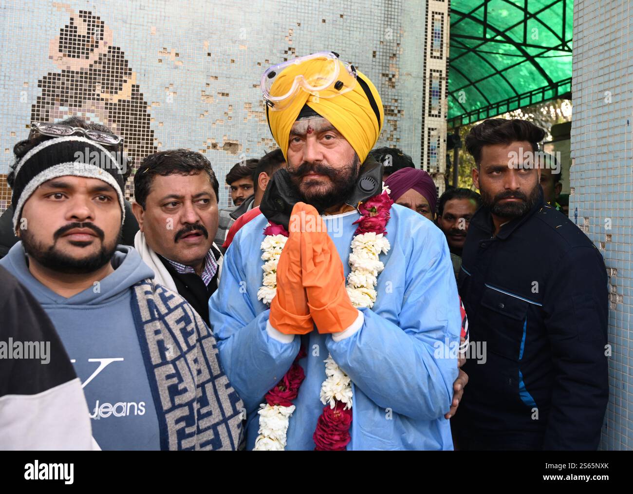 New Delhi, India. 14th Jan, 2025. NEW DELHI, INDIA - JANUARY 14: AAP candidate from Shahdara ...