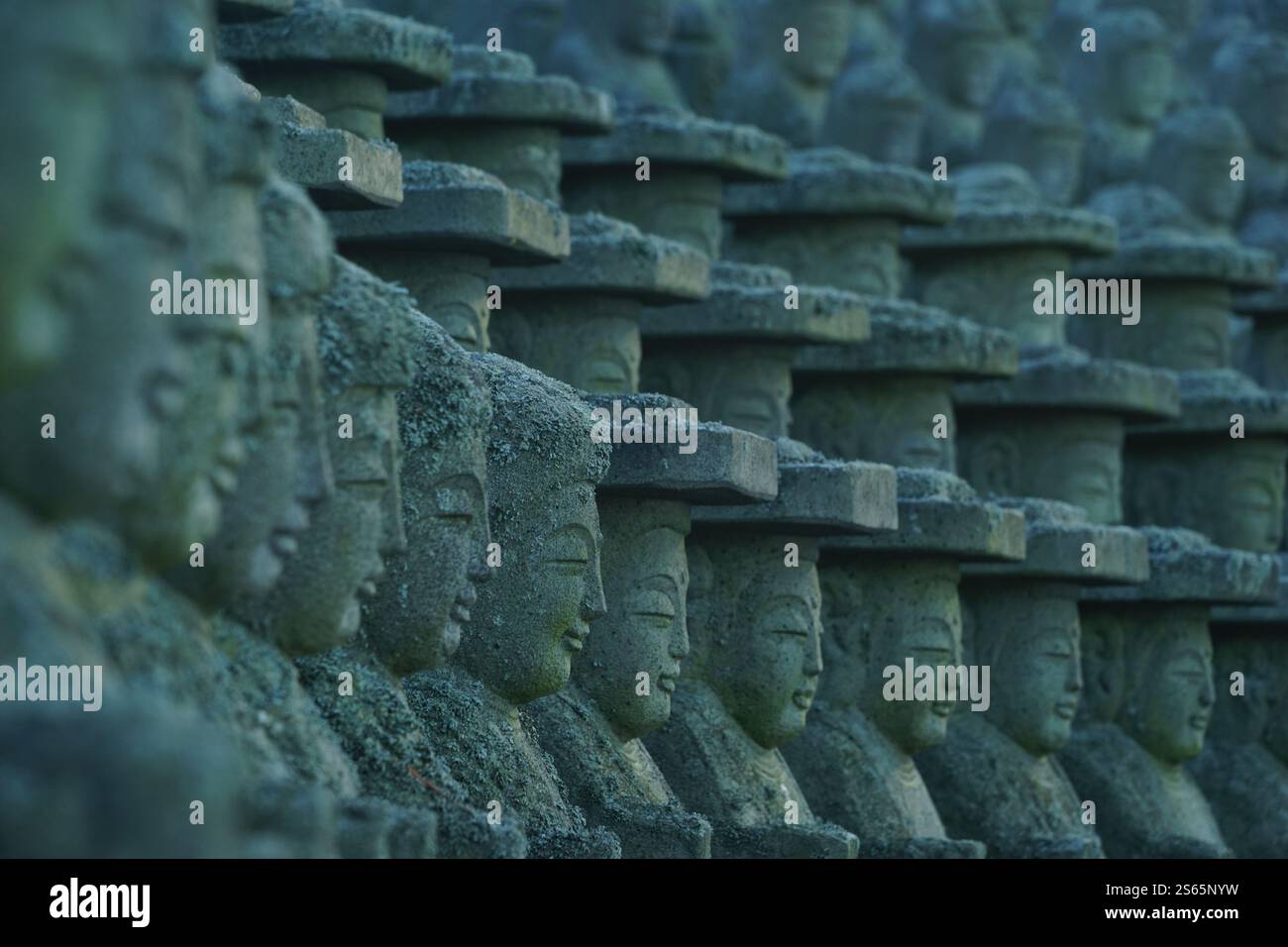 Buddha statue with various facial expressions of Jeju Island, Korea ...
