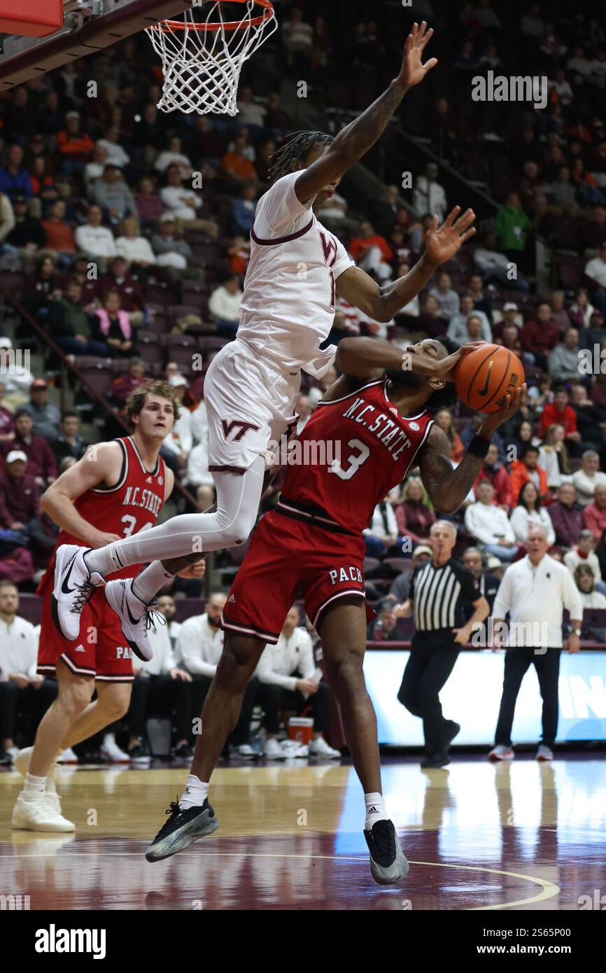 Blacksburg, VA, USA. 15th Jan, 2025. North Carolina State Wolfpack ...