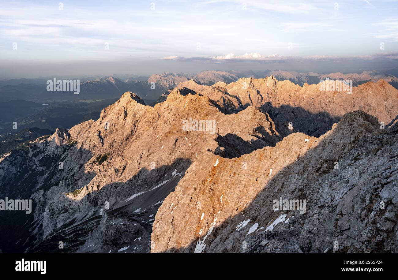 Impressive rocky mountain landscape, steep mountain ridge ...