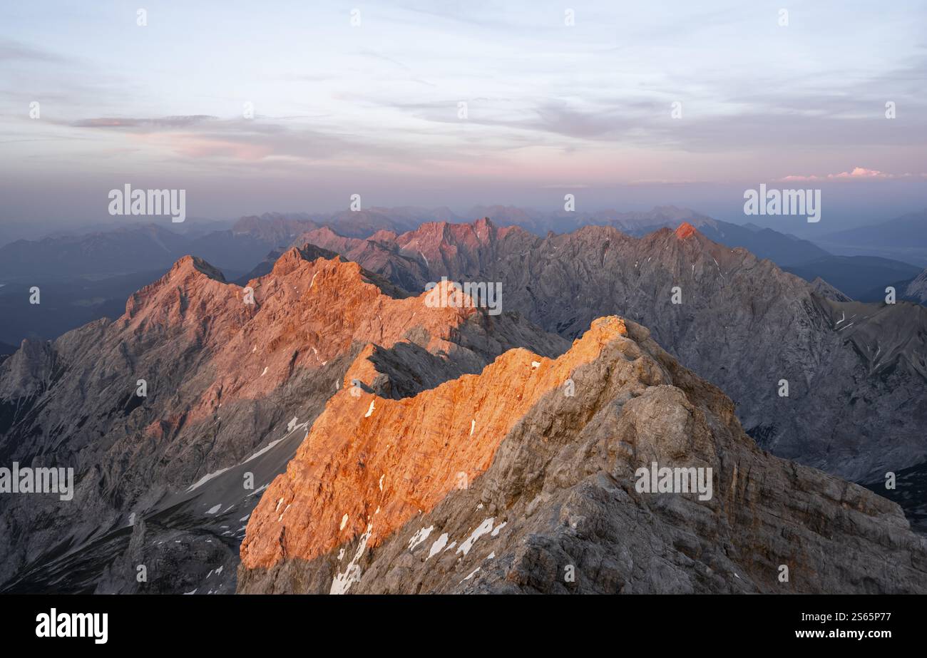 Impressive rocky mountain landscape, steep mountain ridge ...