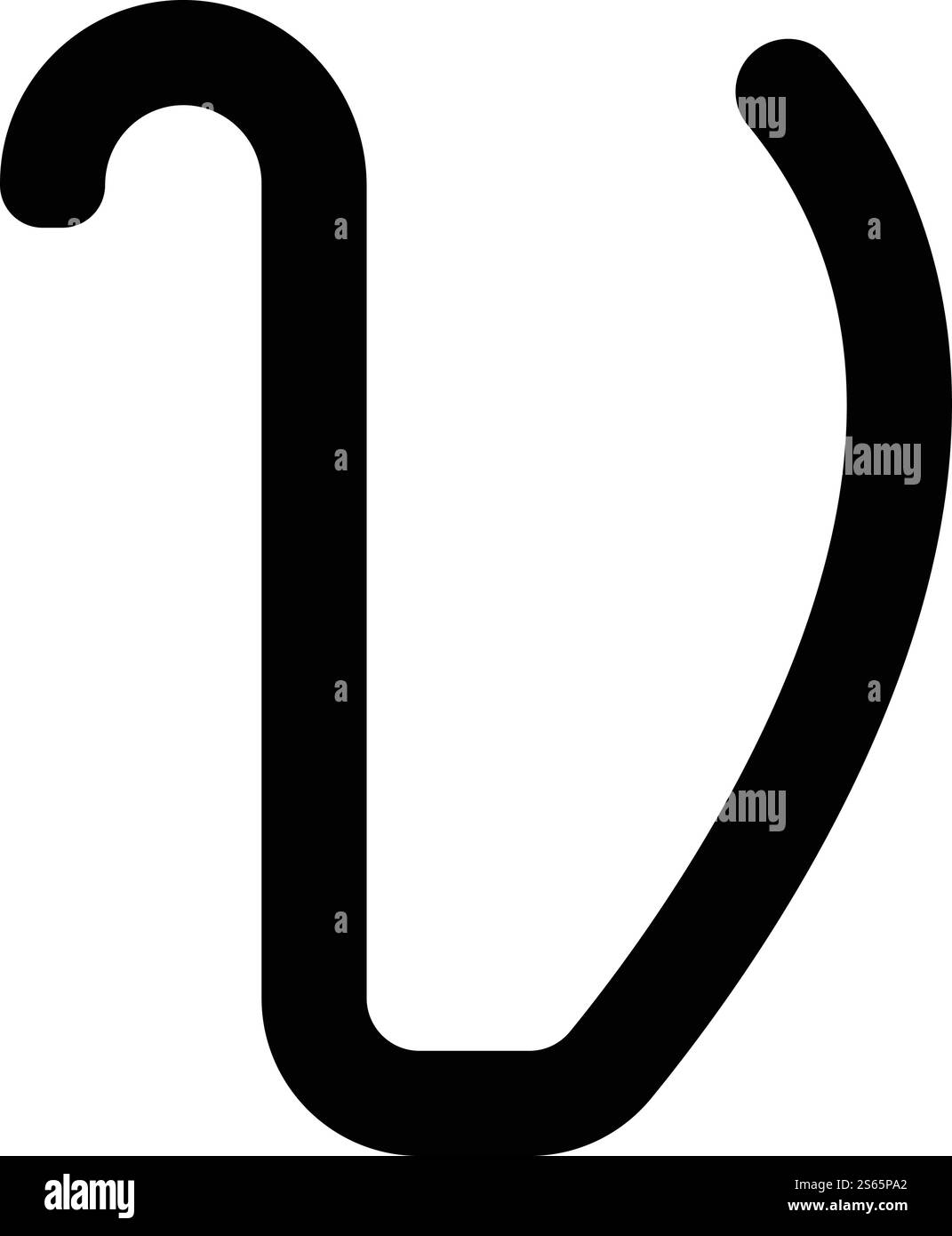 Upsilon greek symbol small letter lowercase font icon black color ...