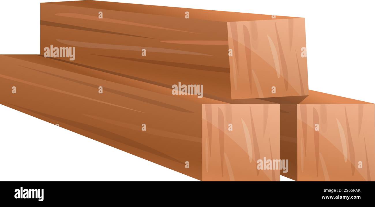 Wood bars icon. Cartoon of wood bars vector icon for web design ...