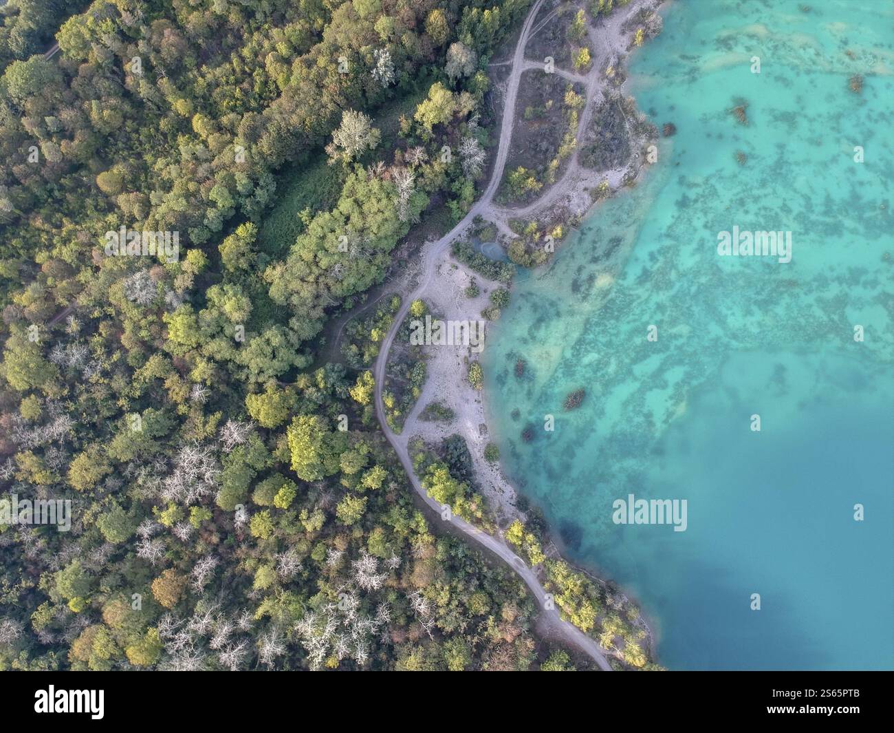 An image of a flight over borrow pit Hartheim Germany Stock Photo - Alamy