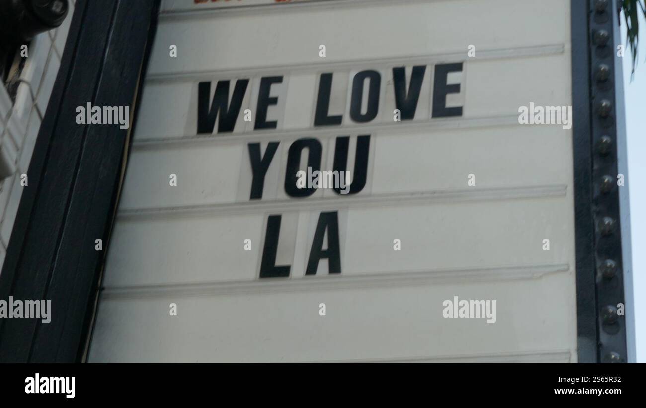 Los Angeles, California USA 15th January 2025 We Love You LA Marquee at ...