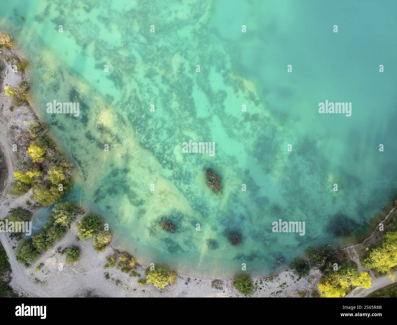 An image of a flight over borrow pit Hartheim Germany Stock Photo - Alamy