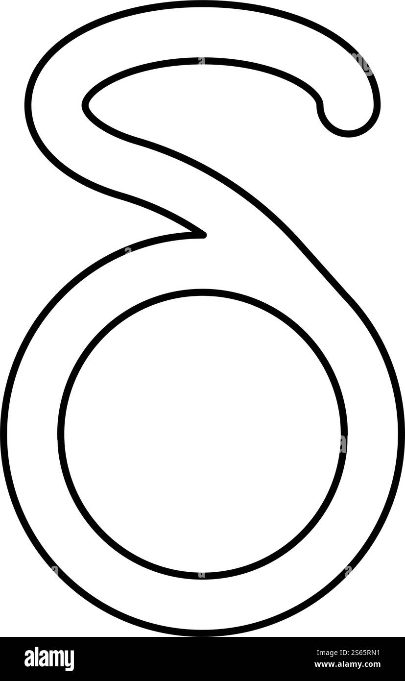 Delta greek symbol small letter lowercase font icon outline black color ...