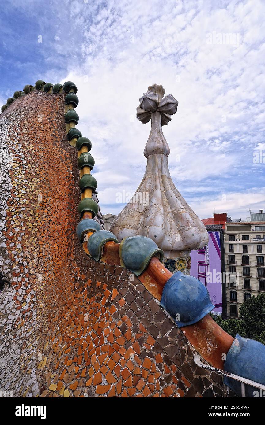 Antoni Gaudi house and artworks Stock Photo - Alamy