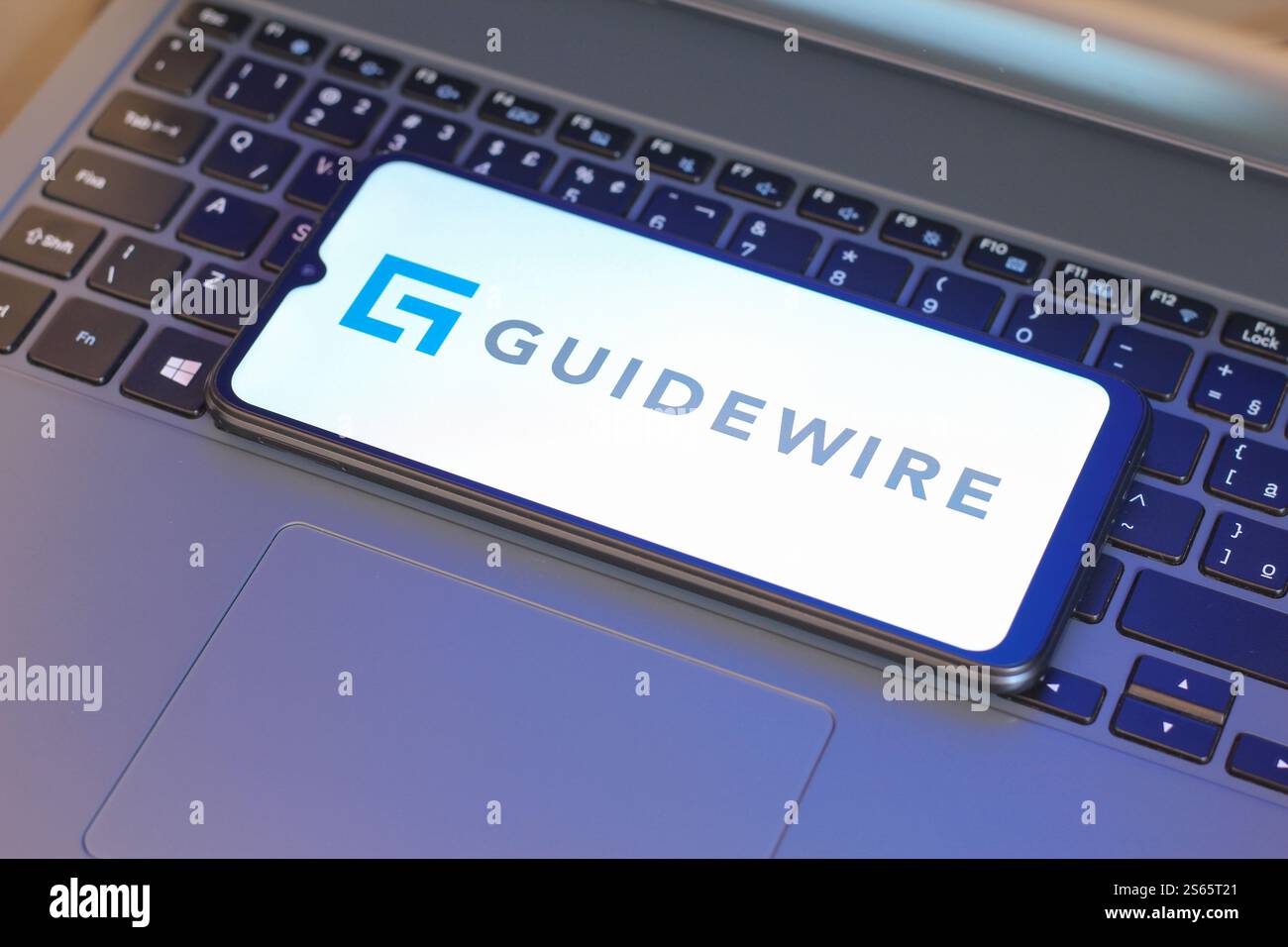 Canada. 15th Jan, 2025. In this photo illustration, the Guidewire Software logo is seen ...
