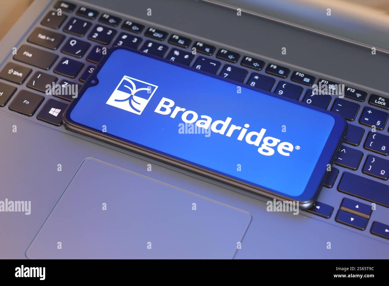 Canada. 15th Jan, 2025. In this photo illustration, the Broadridge ...