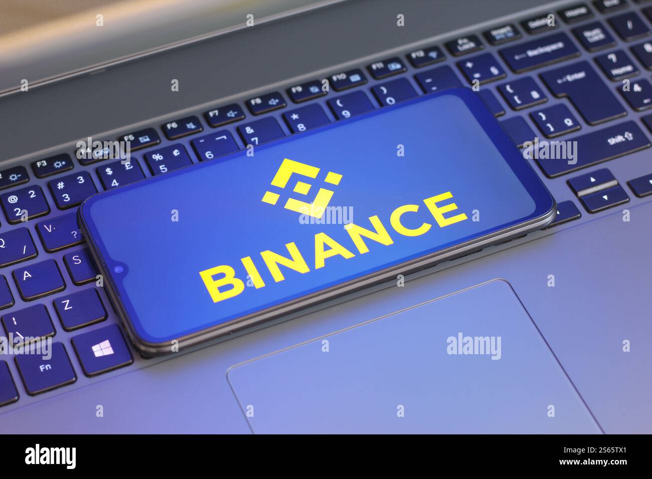 Canada. 15th Jan, 2025. In this photo illustration, the Binance logo is seen displayed on a ...