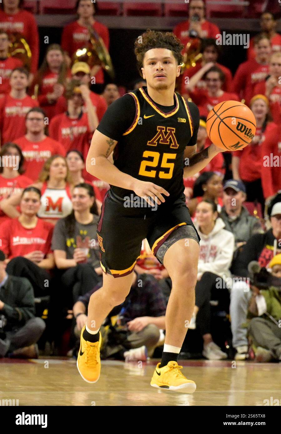 COLLEGE PARK, MD - January 13: Minnesota Golden Gophers guard Lu'Cye ...