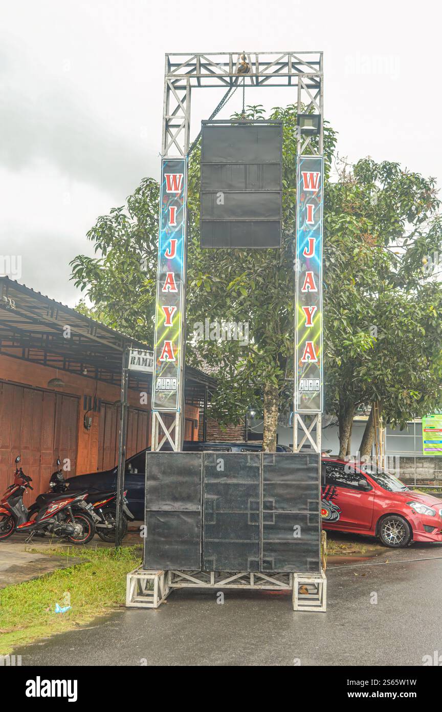 a sound system package assembled on iron sound rigging consisting of ...
