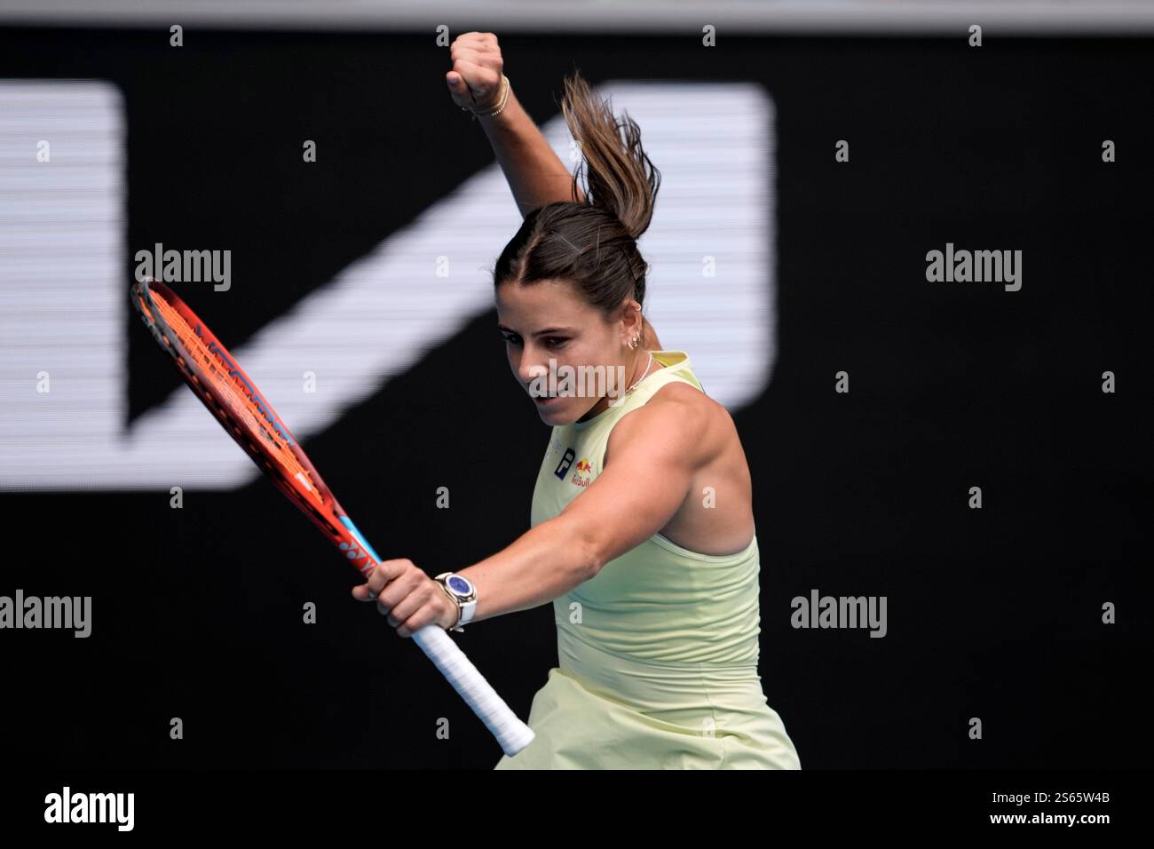 Emma Navarro of the U.S. celebrates after defeating Wang Xiyu of China ...