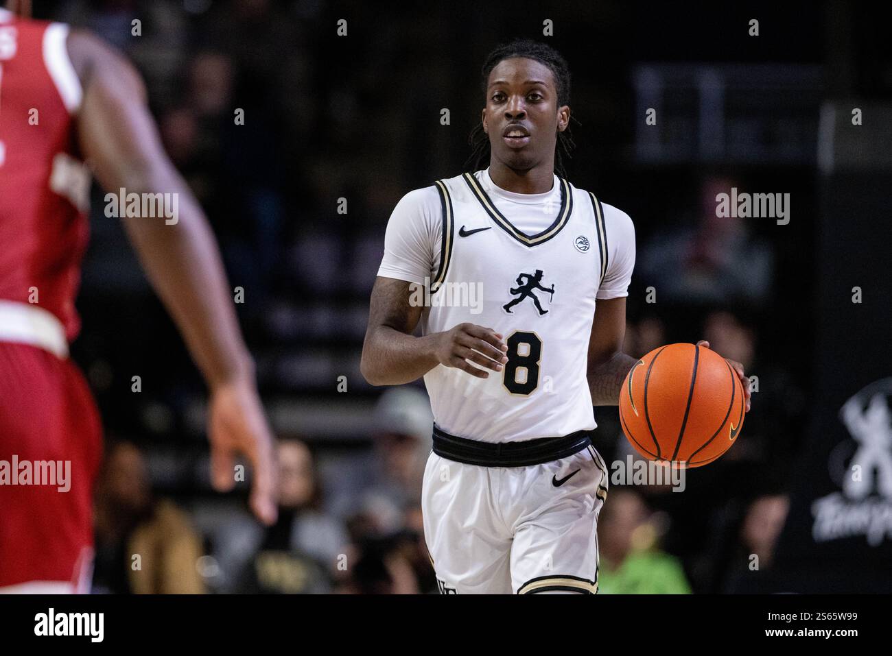 Winston-Salem, NC, USA. 15th Jan, 2025. Wake Forest guard Ty-Laur ...
