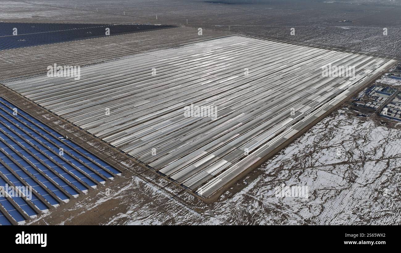HAMI, CHINA - JANUARY 15, 2025 - An aerial photo of China's largest ...